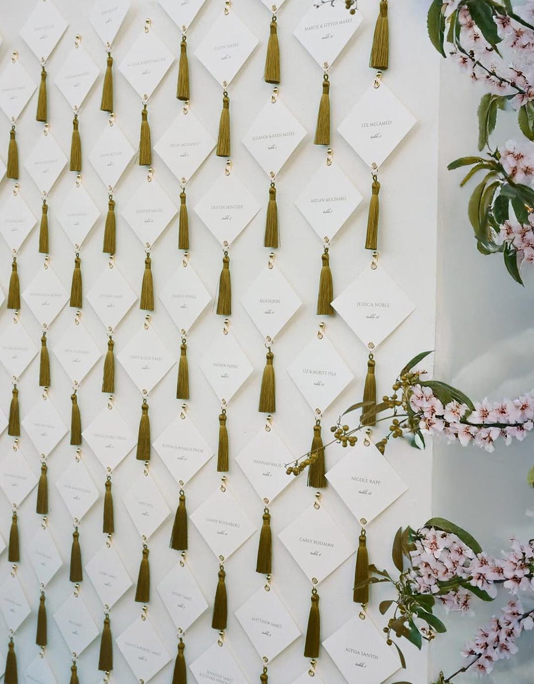 WEDDING / PLACE CARDS With Tassels, Placecards Napkin, Name Tags ...