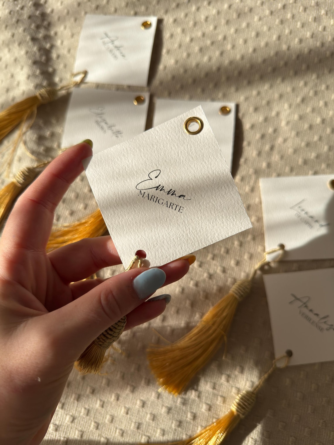 WEDDING / PLACE CARDS With Tassels, Placecards Napkin, Name Tags ...