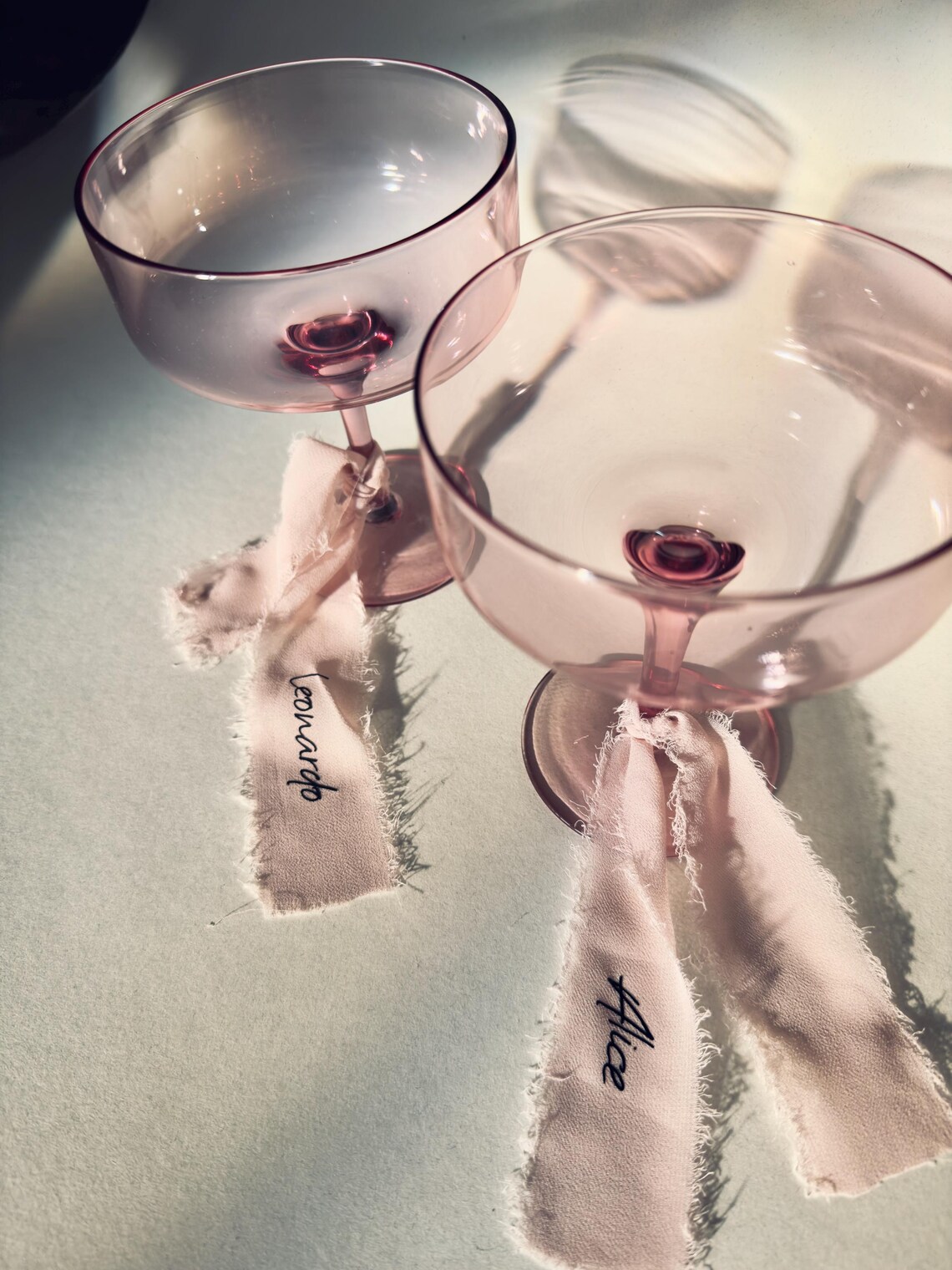 EVENT / Personalized Stemware Ribbon, Party Champagne Glass Ribbon ...