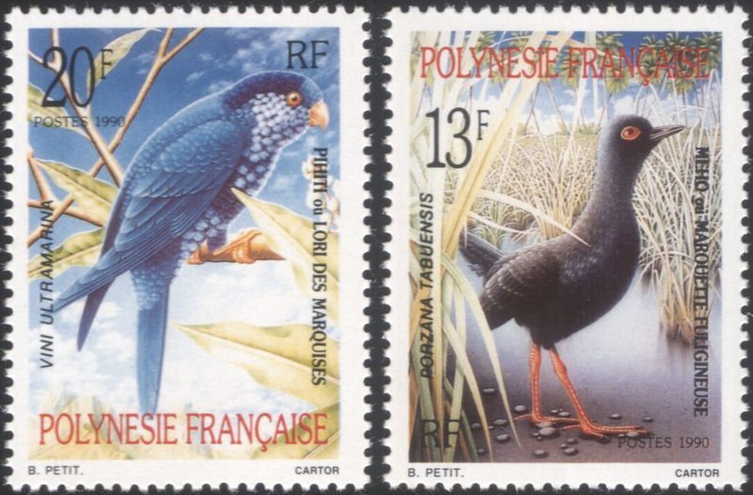 Polynesia 1990 Birds Set of 2 MNH - Etsy