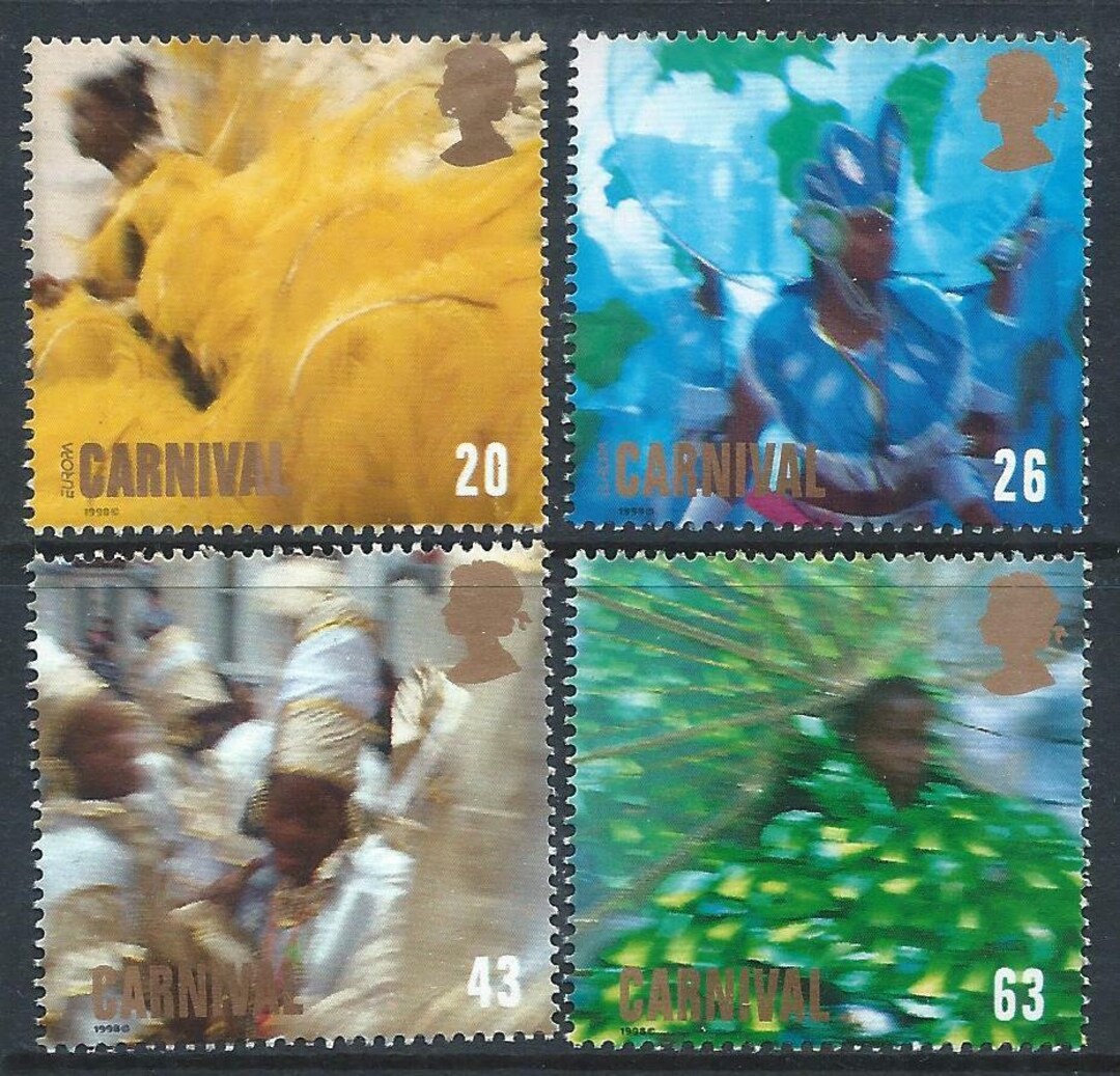 Great Britain 1998 Notting Hill Carnival Set of 4 MNH - Etsy