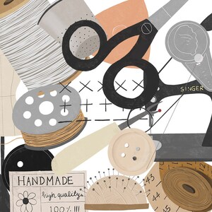 Handmade Clipart, Sticker Clipart, Sewing Clipart, Cute Clipart ...