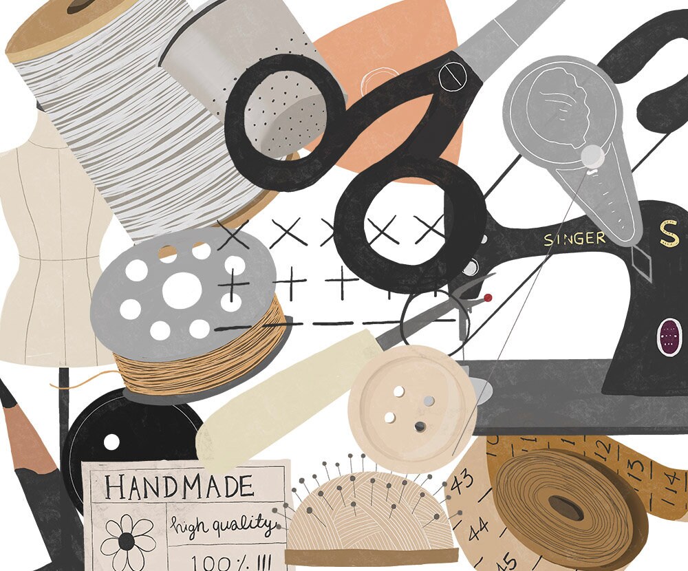 Handmade Clipart, Sticker Clipart, Sewing Clipart, Cute Clipart ...