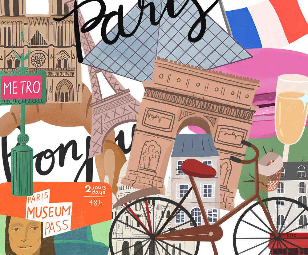 Famous Paris Clipart for Your Travel Planners & Journals - Etsy