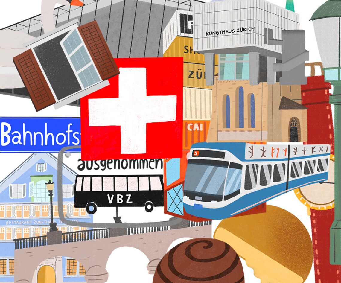 Zurich Clipart, Sticker Clipart, Switzerland Clipart, Cute Clipart ...