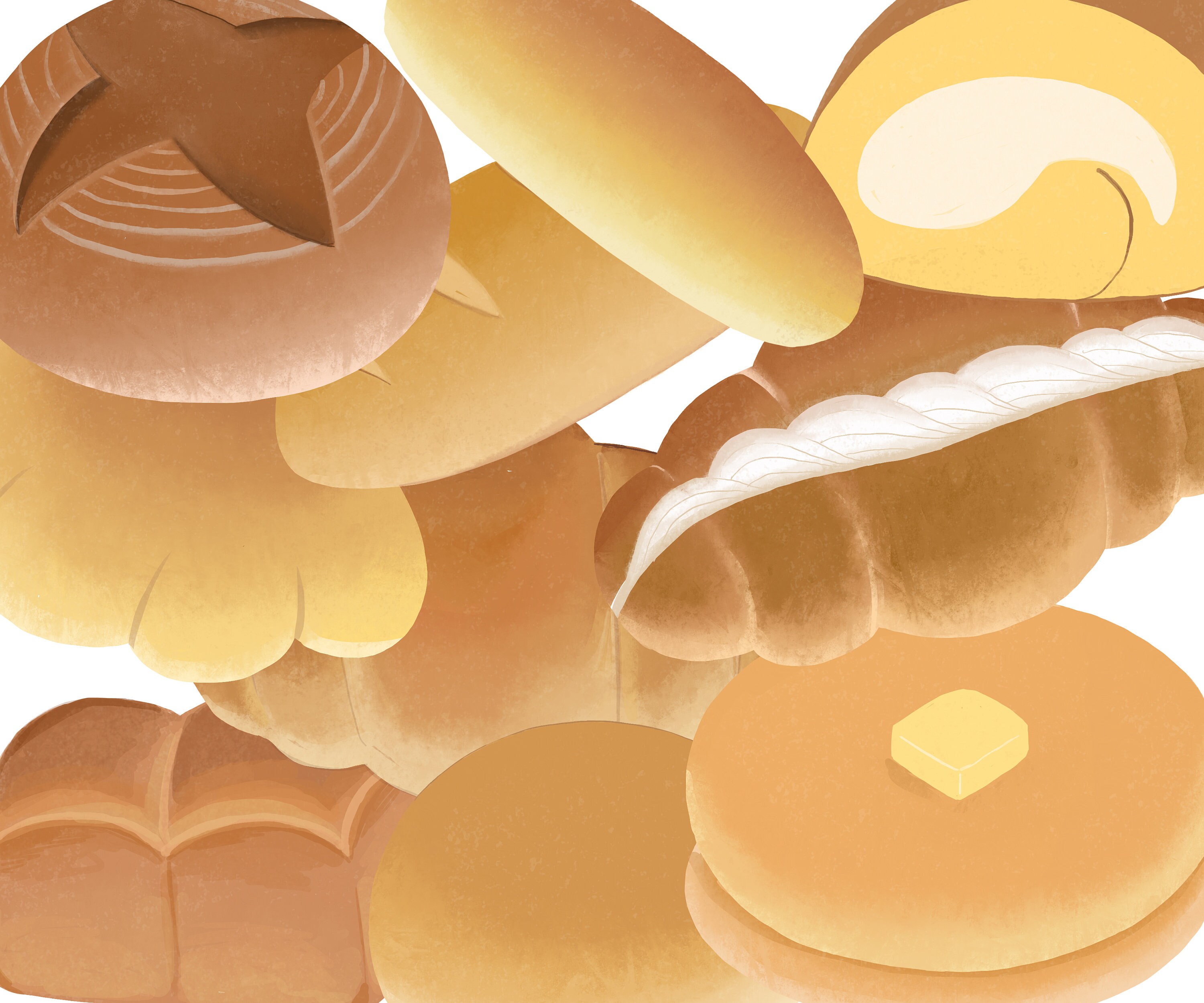 Bread Clipart, Bakery PNG File Sticker Clipart, Planner Sticker Clipart ...