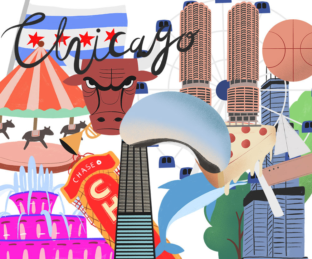 Chicago Clipart, Sticker Clipart, Clipart, Cute Clipart, City Clipart ...