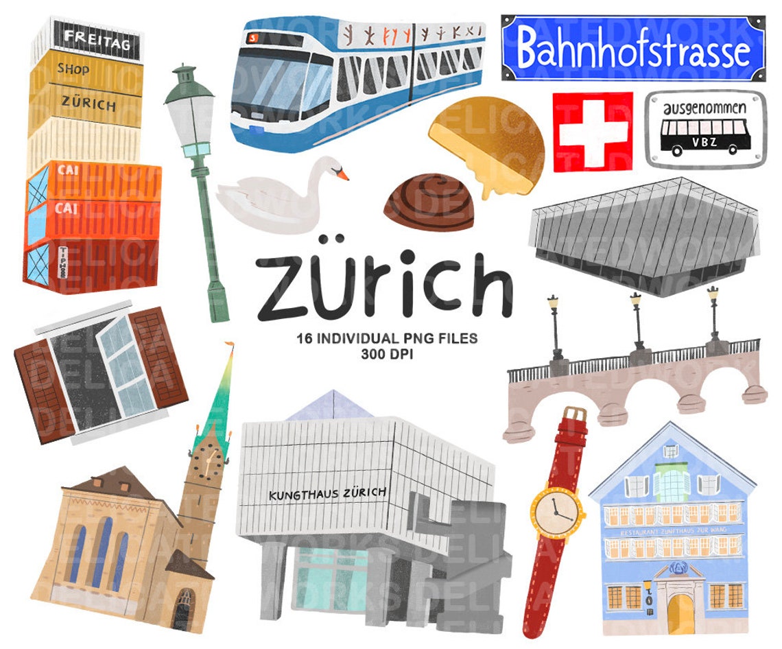 Zurich Clipart, Sticker Clipart, Switzerland Clipart, Cute Clipart ...
