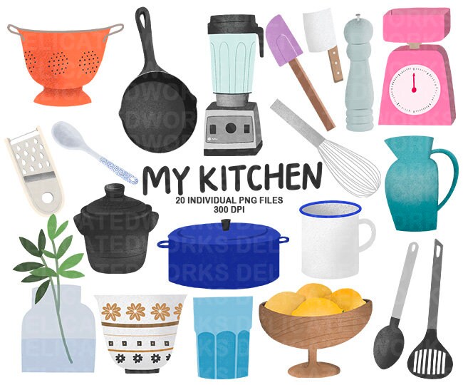 My Kitchen Item Clipart Sticker Clipart Planner Sticker - Etsy