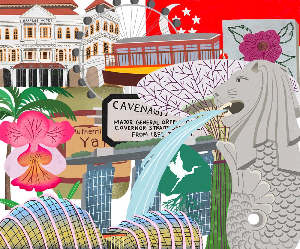 Singapore Clipart, Sticker Clipart, Cute Clipart, City Clipart ...