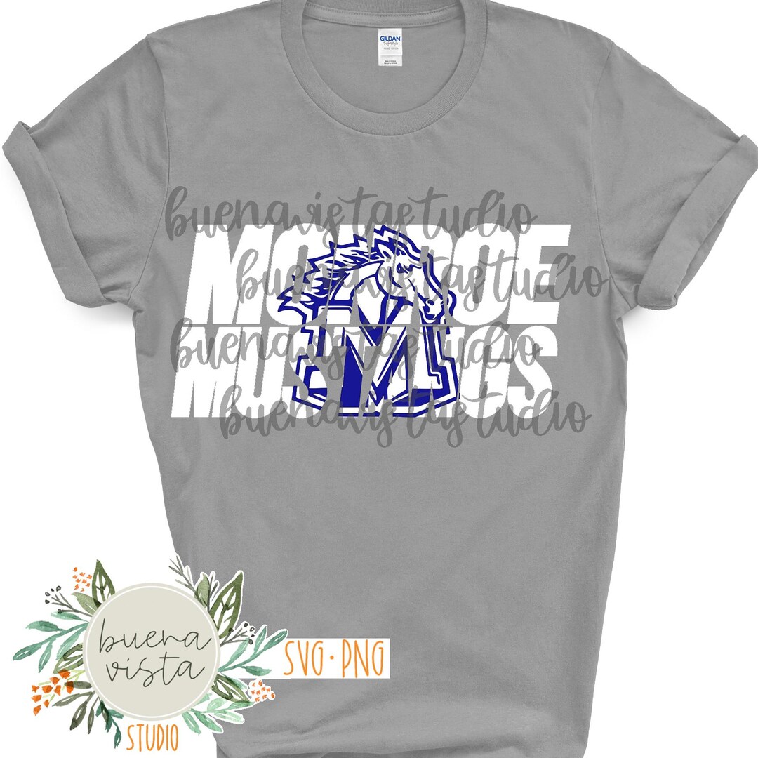 Monroe Mustangs SVG Digital Cut File PNG - Etsy