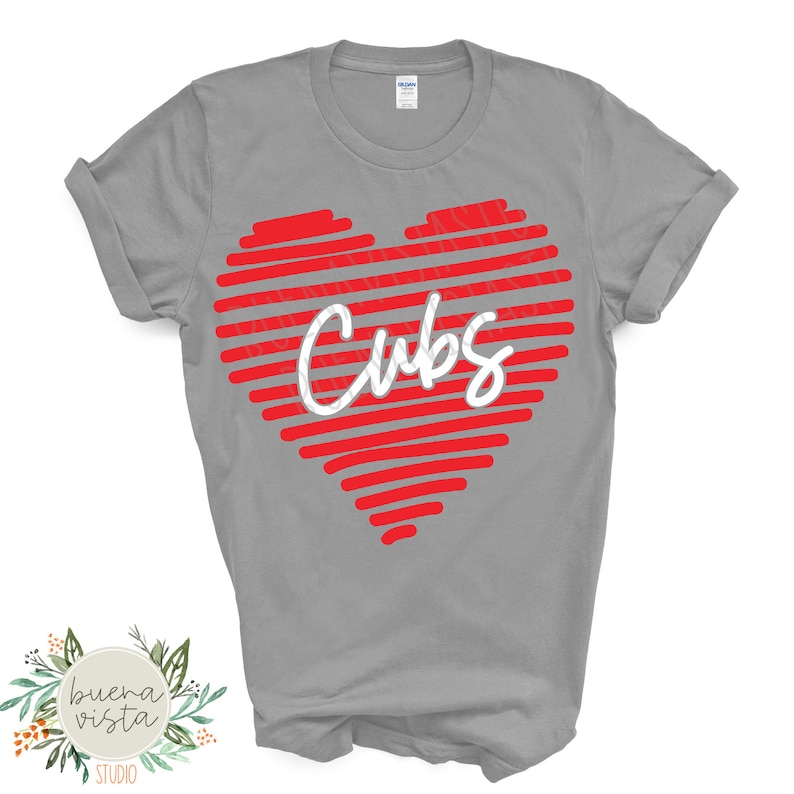 Cubs Heart Mascot SVG Digital Cut File PNG - Etsy