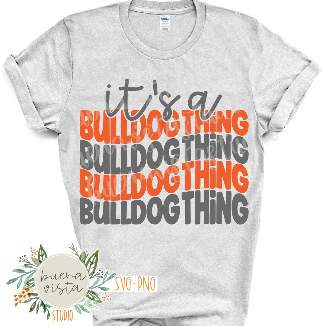 Bulldog Mascot Spirit Shirt SVG, PNG Cut File (digital Download - Etsy