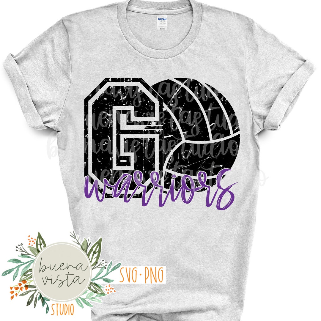 Go Warriors Volleyball Mascot SVG Digital Cut File PNG - Etsy