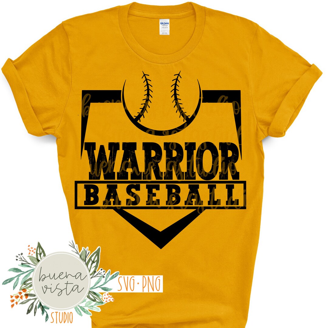Warrior Baseball Mascot Spirit Shirt SVG + PNG Digital Cut File and ...