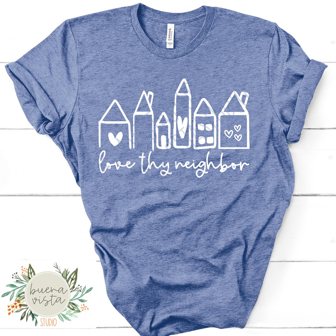 Love Thy Neighbor SVG Christian Digital Cut File + PNG & DXF - Etsy