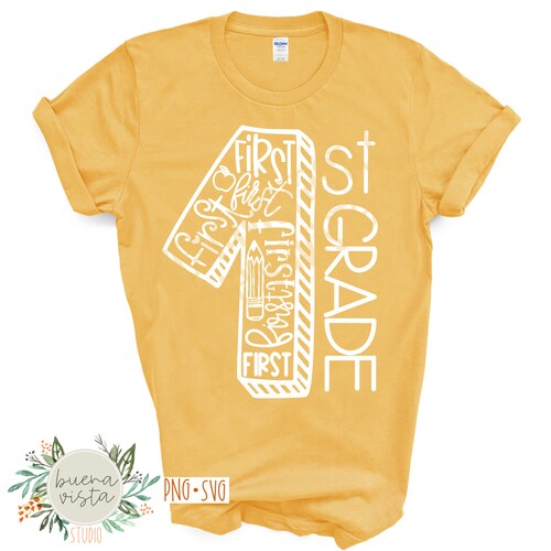 Back to School 1st Grade Svg Hello First Grade School Svg - Etsy