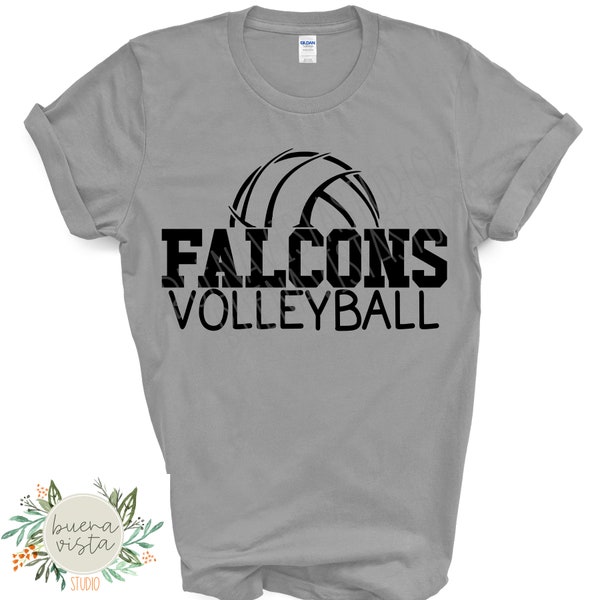 Falcon Volleyball Svg - Etsy
