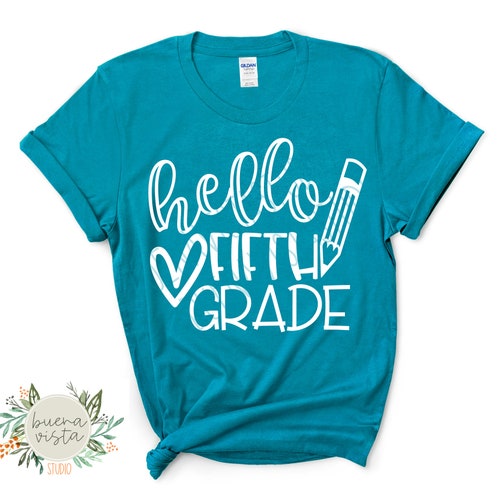 Back to School Hello 5th Grade SVG School Cut File School - Etsy