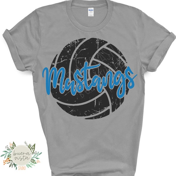 Mustang Volleyball Svg - Etsy