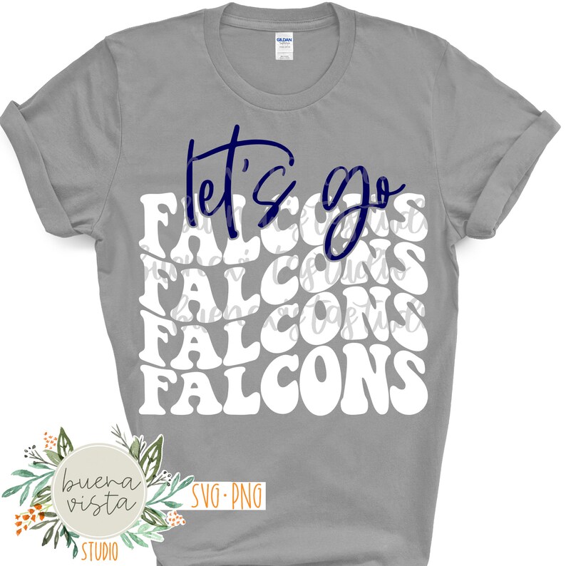 Let's Go Falcons Mascot SVG Digital Cut File PNG - Etsy