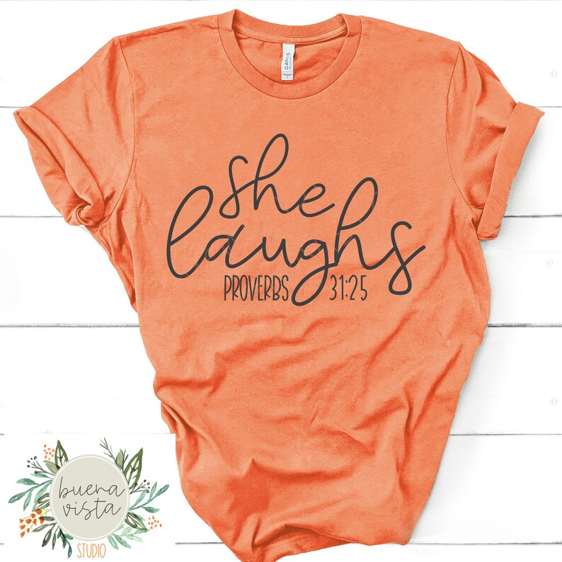 She Laughs Verse Scripture SVG Christian Digital Cut File - Etsy