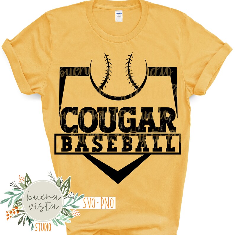 Cougar Baseball Mascot SVG Digital Cut File PNG & DXF - Etsy