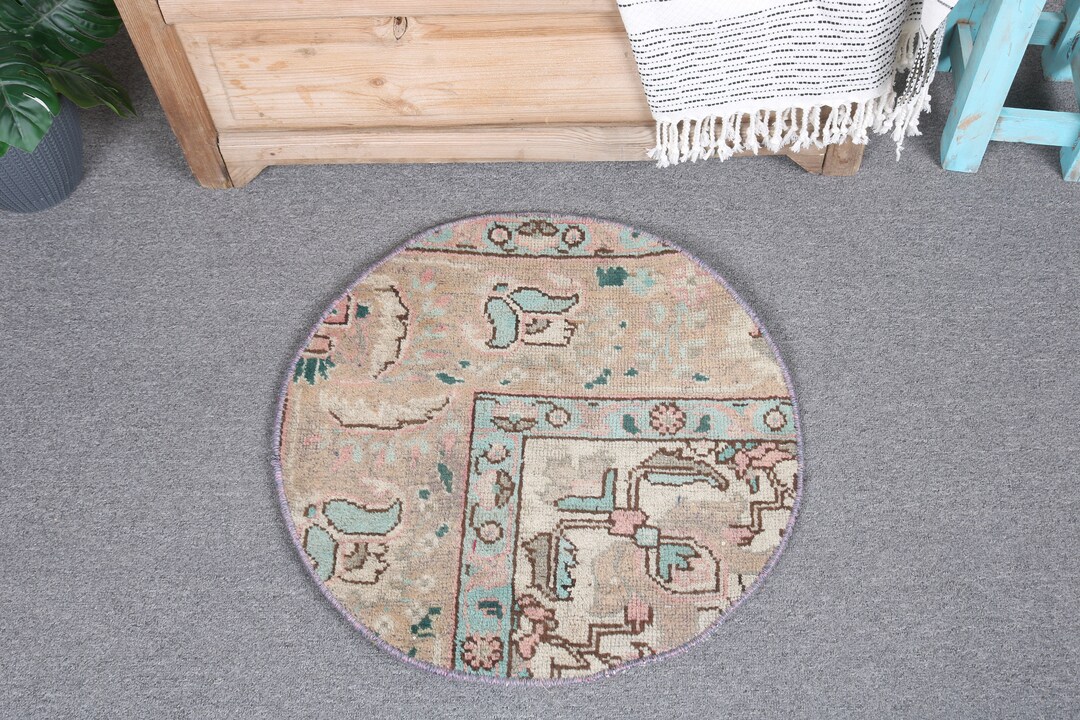 Turkish Rug, Round Rug, Small Rugs, Vintage Rug, Kurdish Rug, Rugs for ...