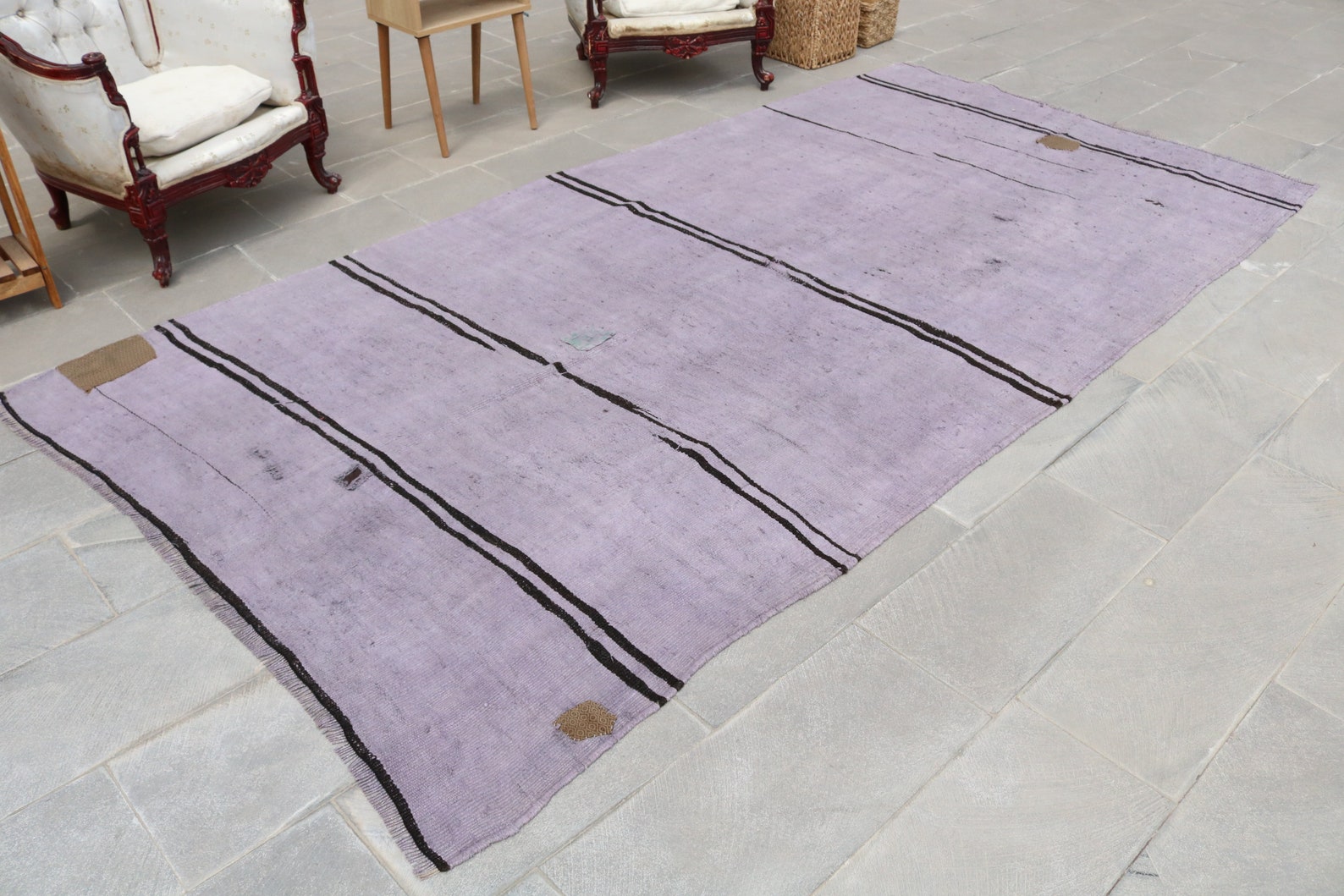 Lilac Rug Hemp Rug 5.6x11.5 ft Purple Rug Turkish Rug | Etsy