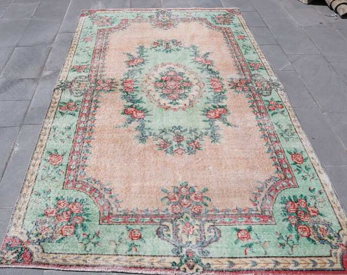 Large Turkish Rug 4.9x8.5 Ft Vintage Rug Salon Rug Living - Etsy