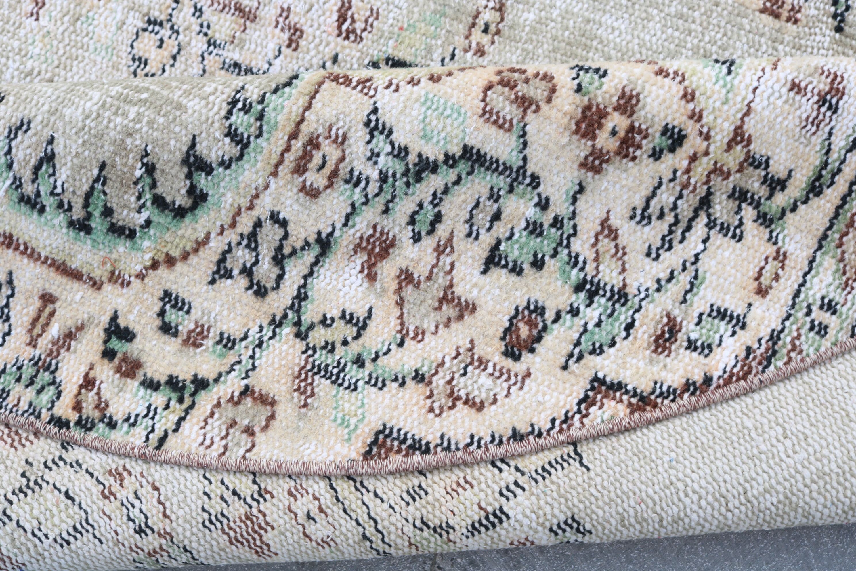 Turkish Rug Round Rug 4.1x4.1 ft Vintage Rug Circle Rug | Etsy