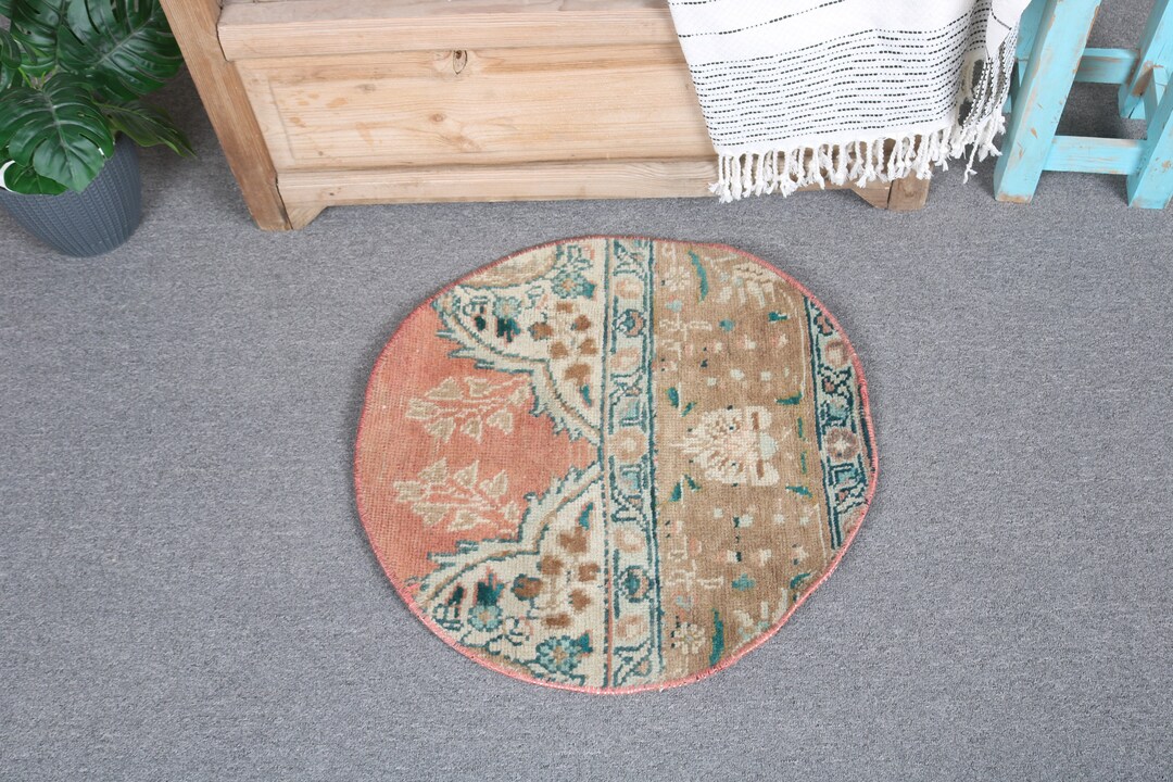 Small Rugs, Turkish Rug, Round Rug, Vintage Rug, Kurdish Rug, Rugs for ...