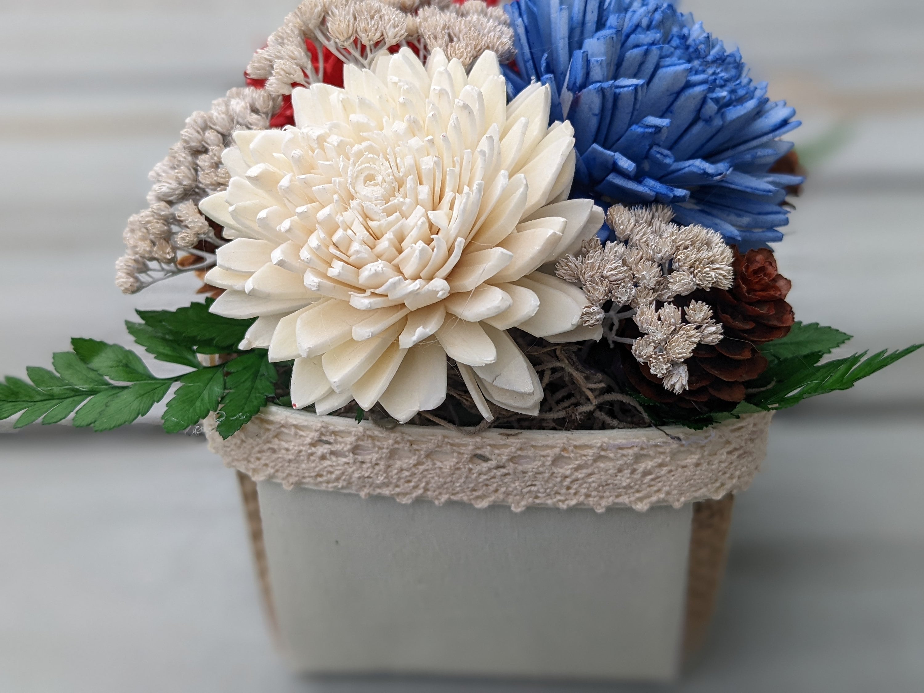 Set of Two Memorial Day Flower Arrangements 4th of July - Etsy