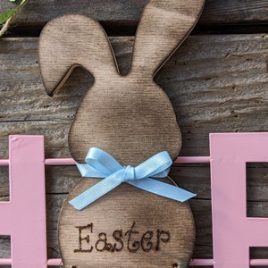 Happy Easter Sign, Happy Spring Sign, Spring Door Sign, Easter Bunny ...