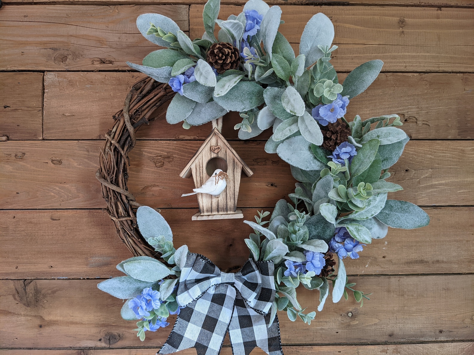 Spring Wreath Birdhouse Wreath Summer Wreath Front Door | Etsy