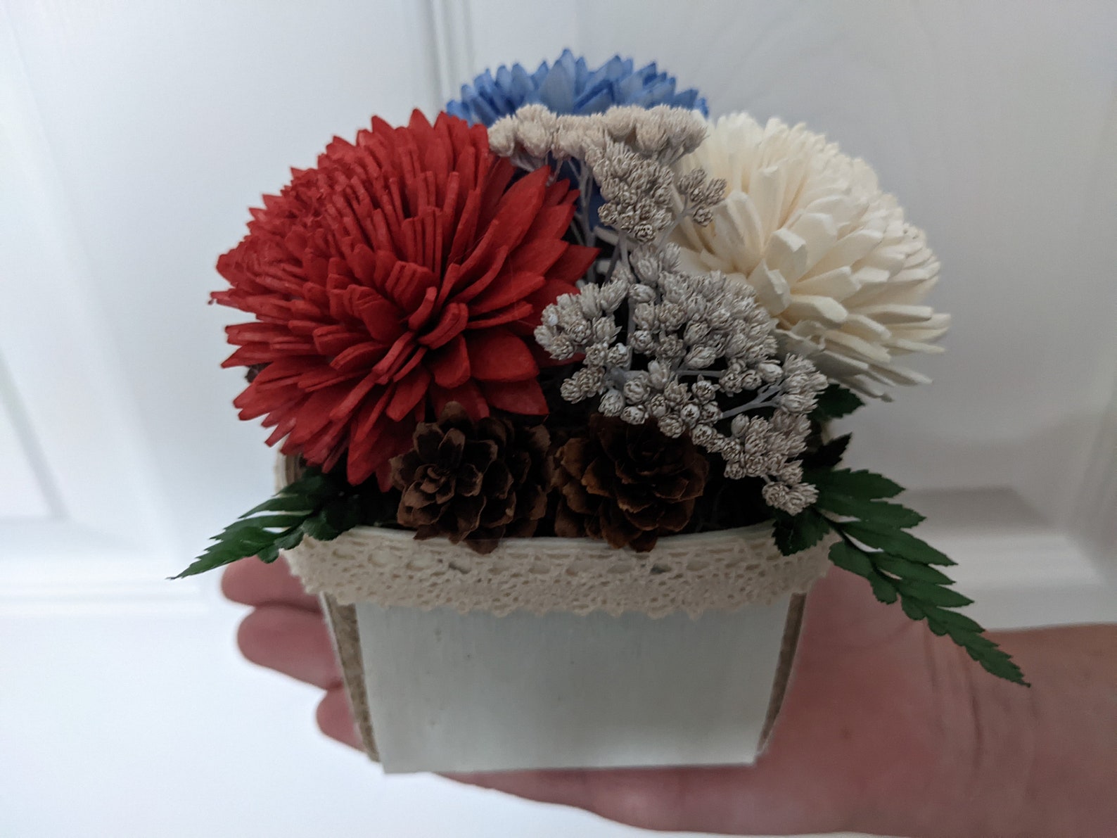 Set of Two Memorial Day Flower Arrangements 4th of July - Etsy