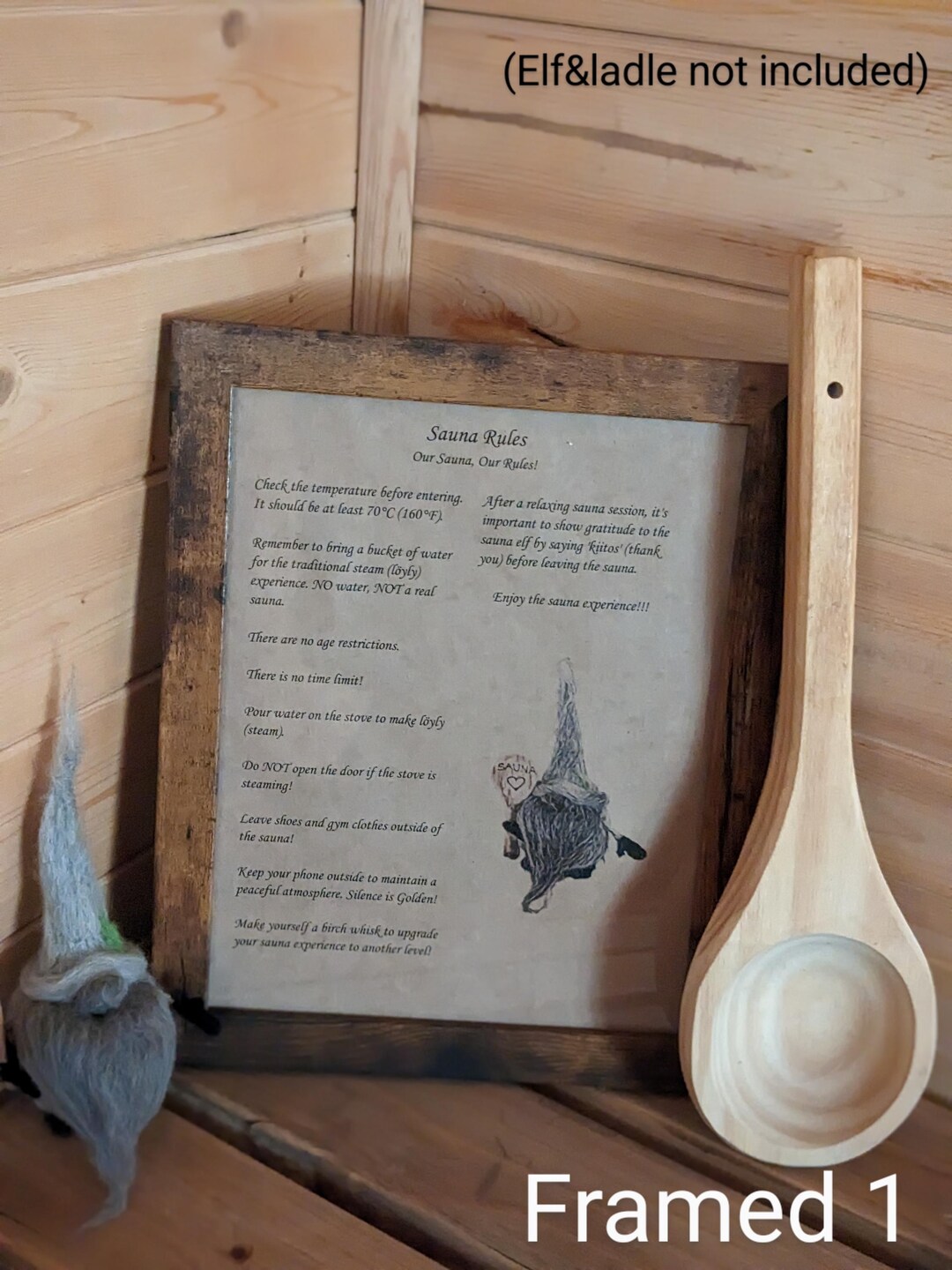 Sauna Rules Print: Finnish Sauna Art, Saunatonttu Illustration - Etsy