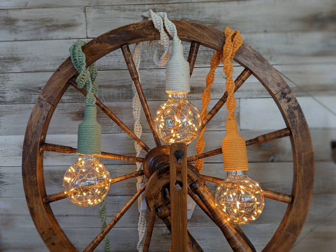 Macrame Pendant Light - Macrame Hanging Light - Macrame Rope Light ...