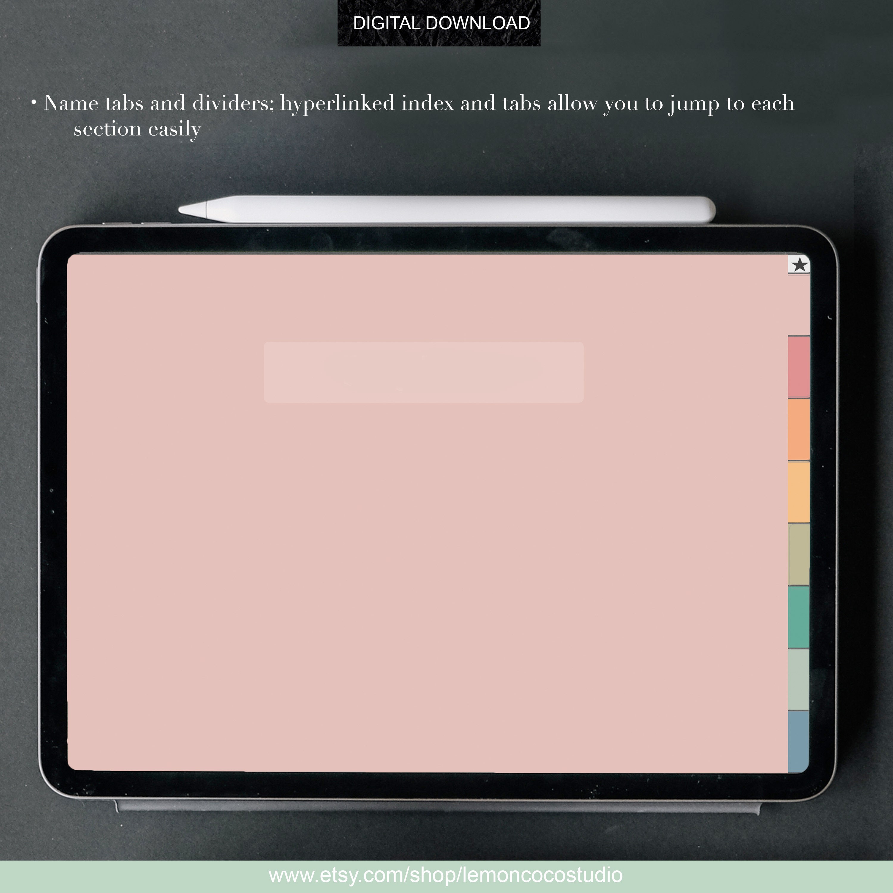 Landscape Dark Mode Digital Notebook | Goodnotes Notebook Template - Etsy