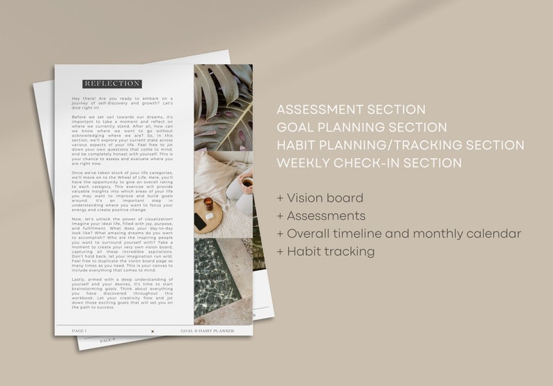 Printable Goal Planning Workbook Habit Tracker - Etsy