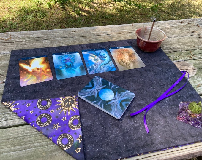 Zodiac Tarot Mat, Portable Tarot Mat, Oracle Reading Mat, Tarot Reading ...