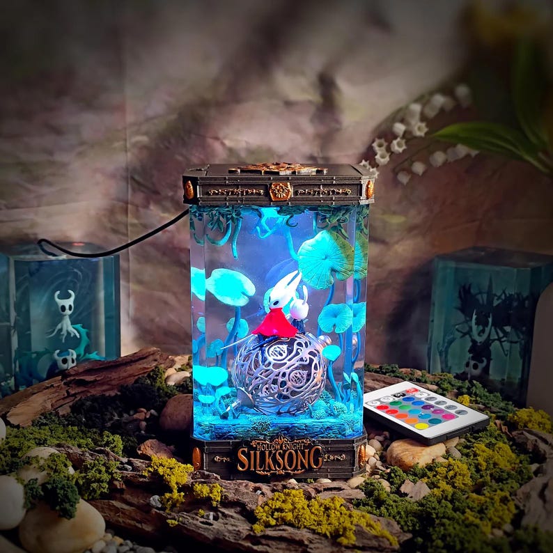 Hollow Knight Silksong Resin Lamp, LED Diorama Night Light With Hornet ...