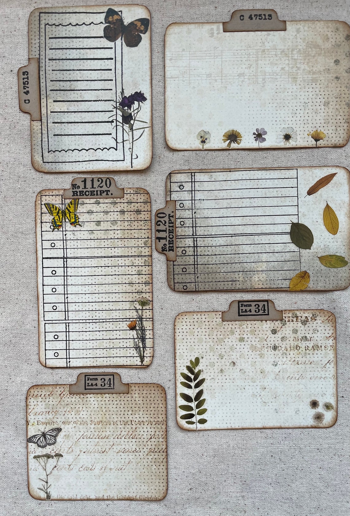 Journaling Ephemera Six Pieces - Etsy