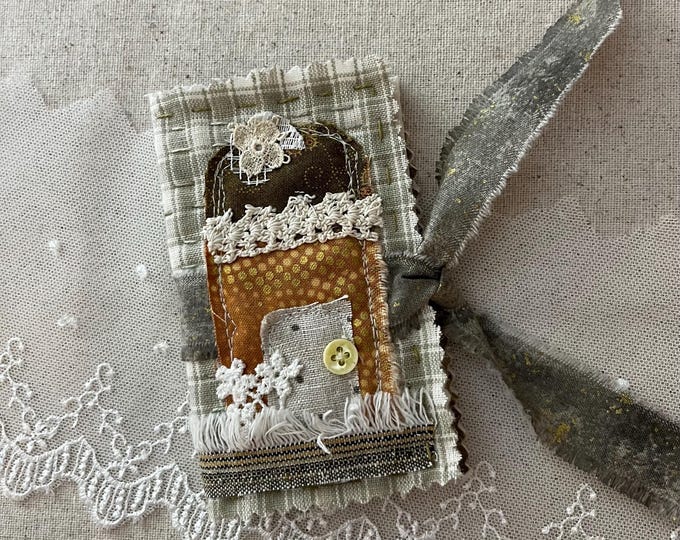 Small Needle Case - Slow Stitched - Handstitched - House Design on ...