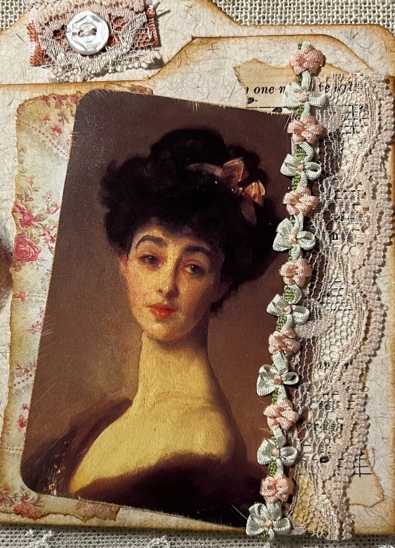 Three Victorian Ladies File Folders, Ribbons and Lace, Ephemera - Etsy