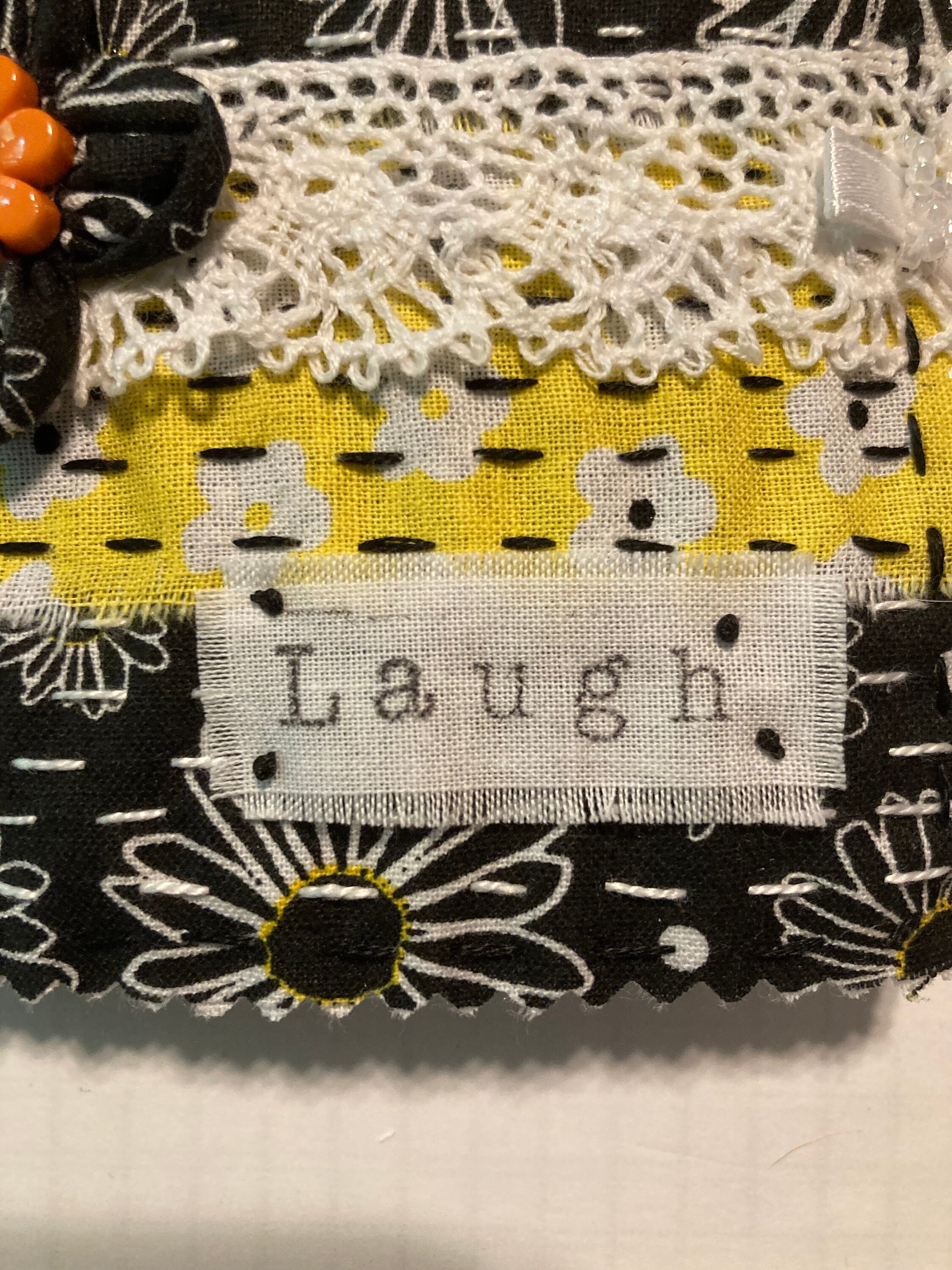 Mini Journal 3 1/2 X 4 1/4 Slow Stitched Hand Stitched laugh Journal ...