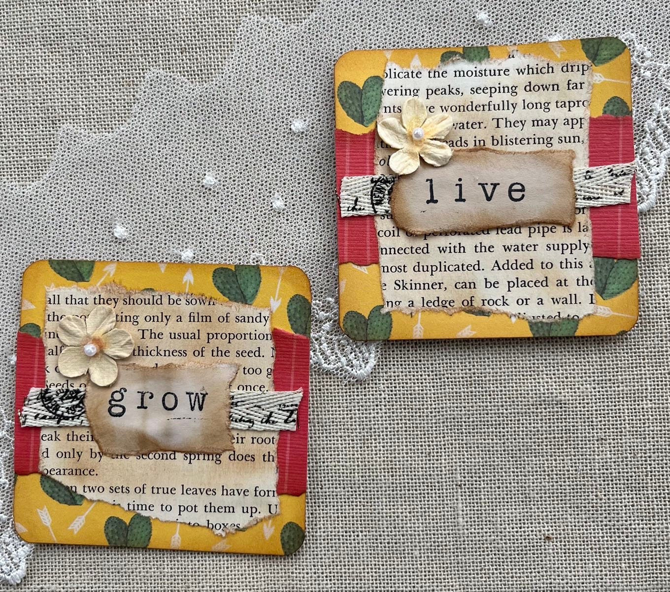 Slow Stitched Paper Tablets and Journaling Cards 4 Pieces - Etsy