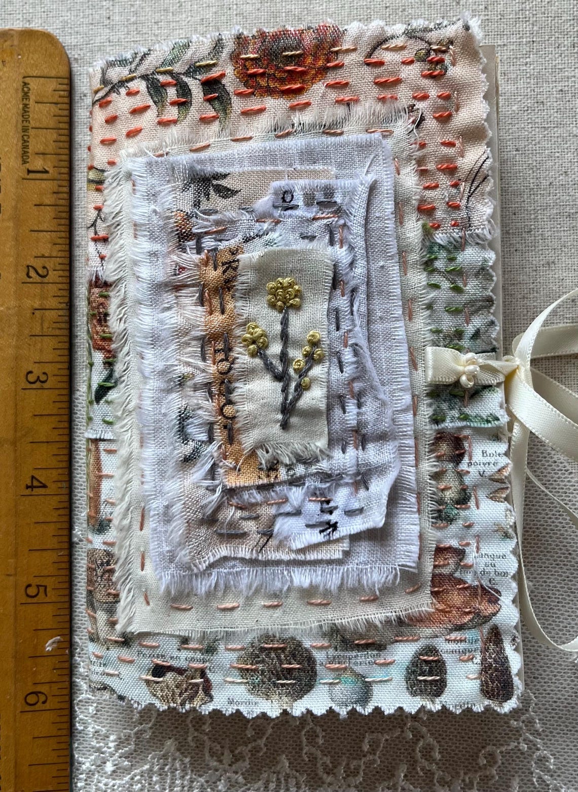 Medium Slow Stitched, Hand Embroidered Journal - Handmade Journal - Etsy