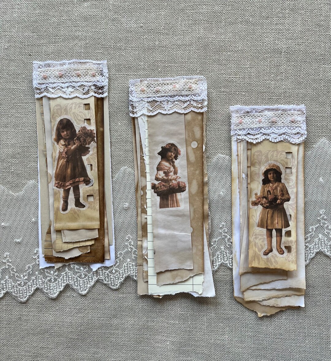 Victorian Girl Handmade Paper Tablets Three Pieces Ephemera - Etsy
