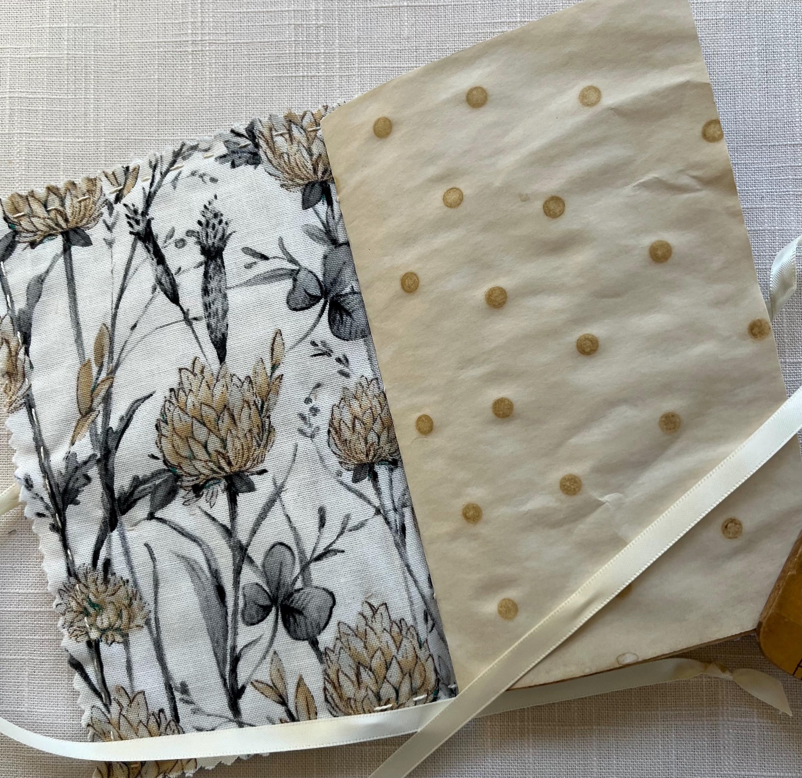 Medium Slow Stitched Peace Journal - Handmade Journal - Wedding Journal ...